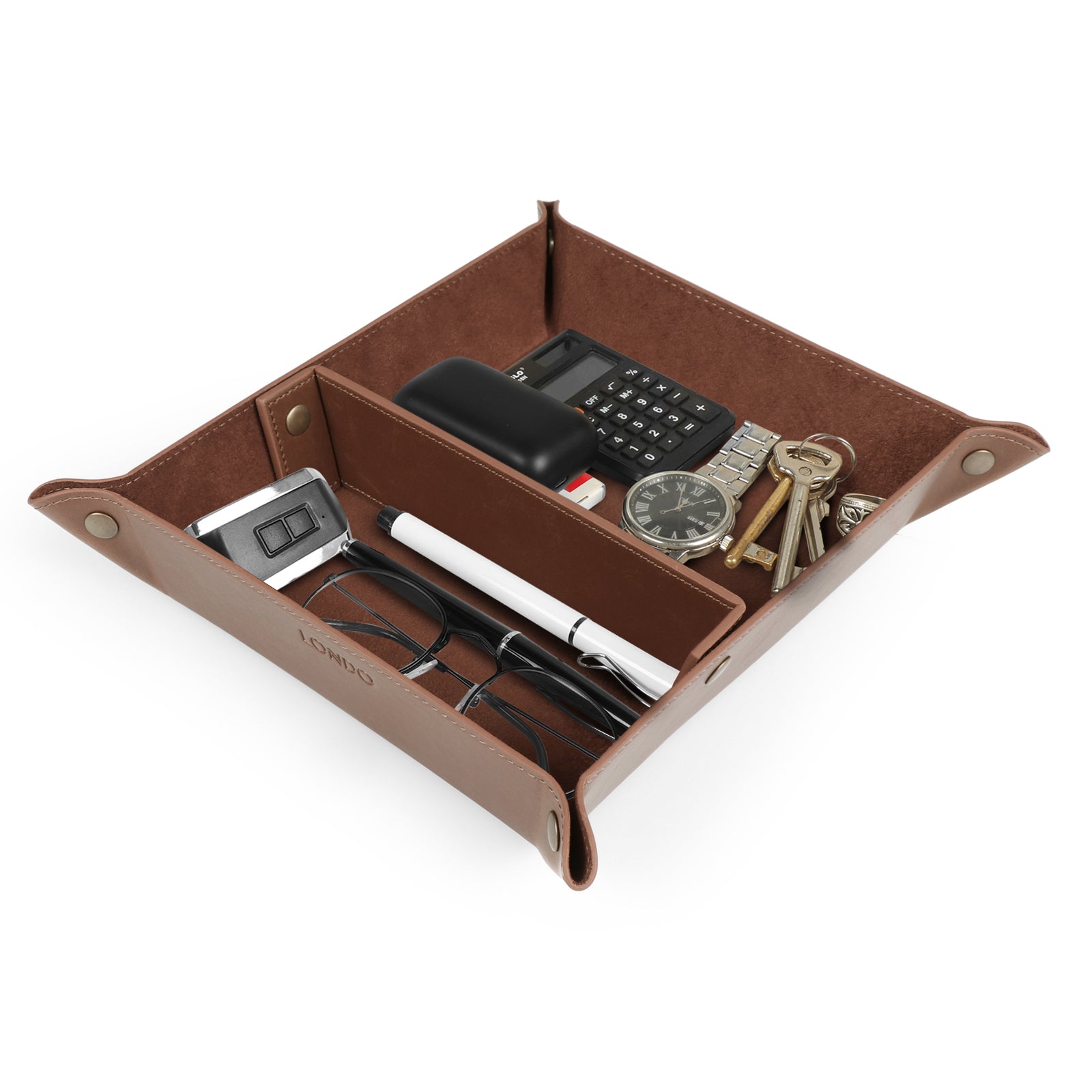 Londo Leather Tray Organizer, Practical Storage Box for Wallets ...