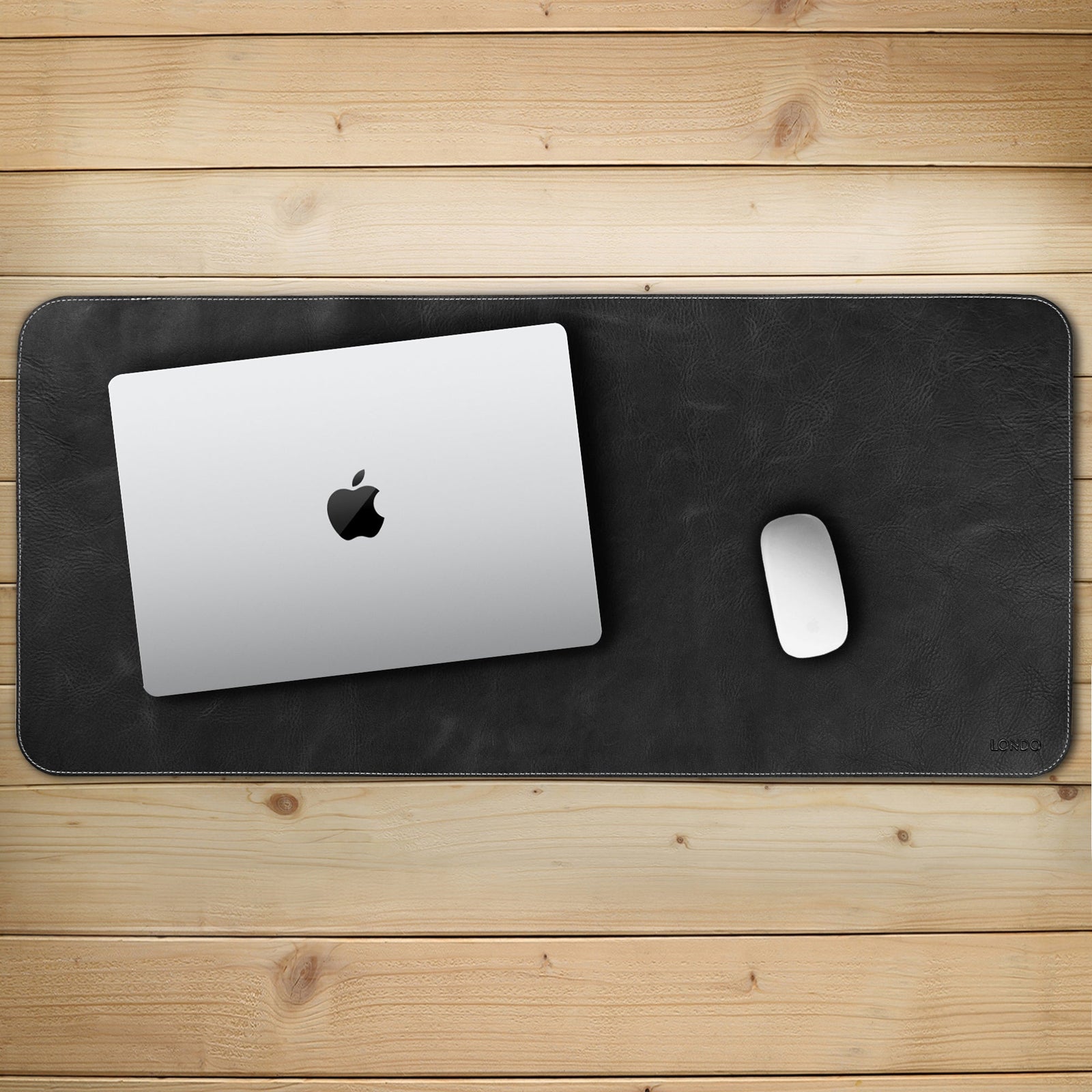 Londo Top Grain Leather Extended Mouse Pad, Leather Office Desk Mat, D ...