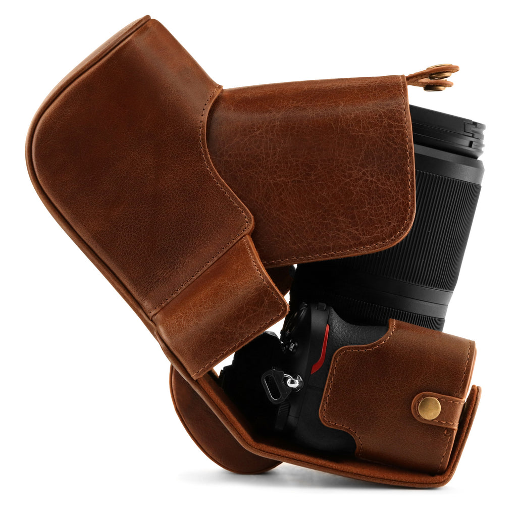 MegaGear Nikon Z50 (50-250mm) Ever Ready Top Grain Leather Camera Case ...
