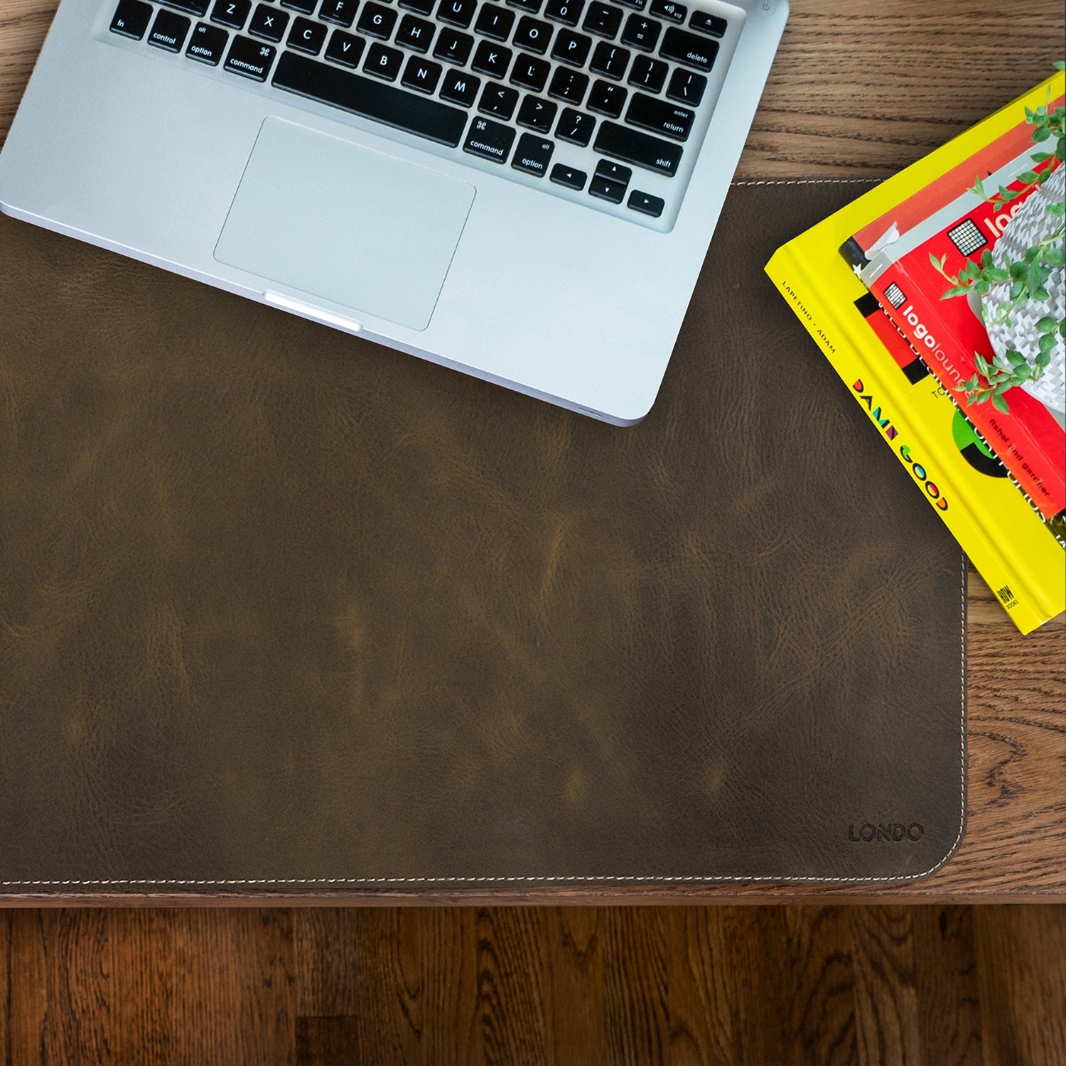 Londo Top Grain Leather Extended Mouse Pad, Leather Office Desk Mat, D ...