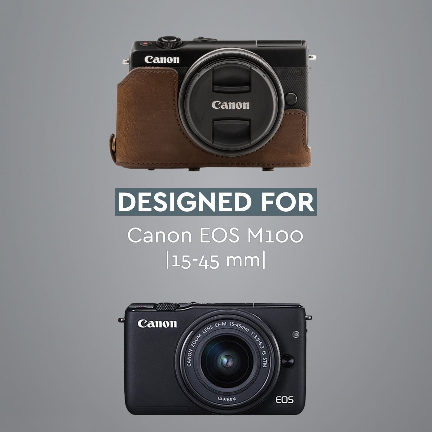 MegaGear Canon EOS M100 (15-45mm) Ever Ready Leather Camera Case and ...