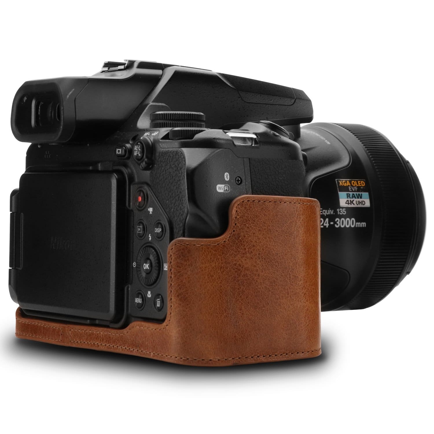 MegaGear Nikon Coolpix P1000 Ever Ready Leather Camera Half Case and ...