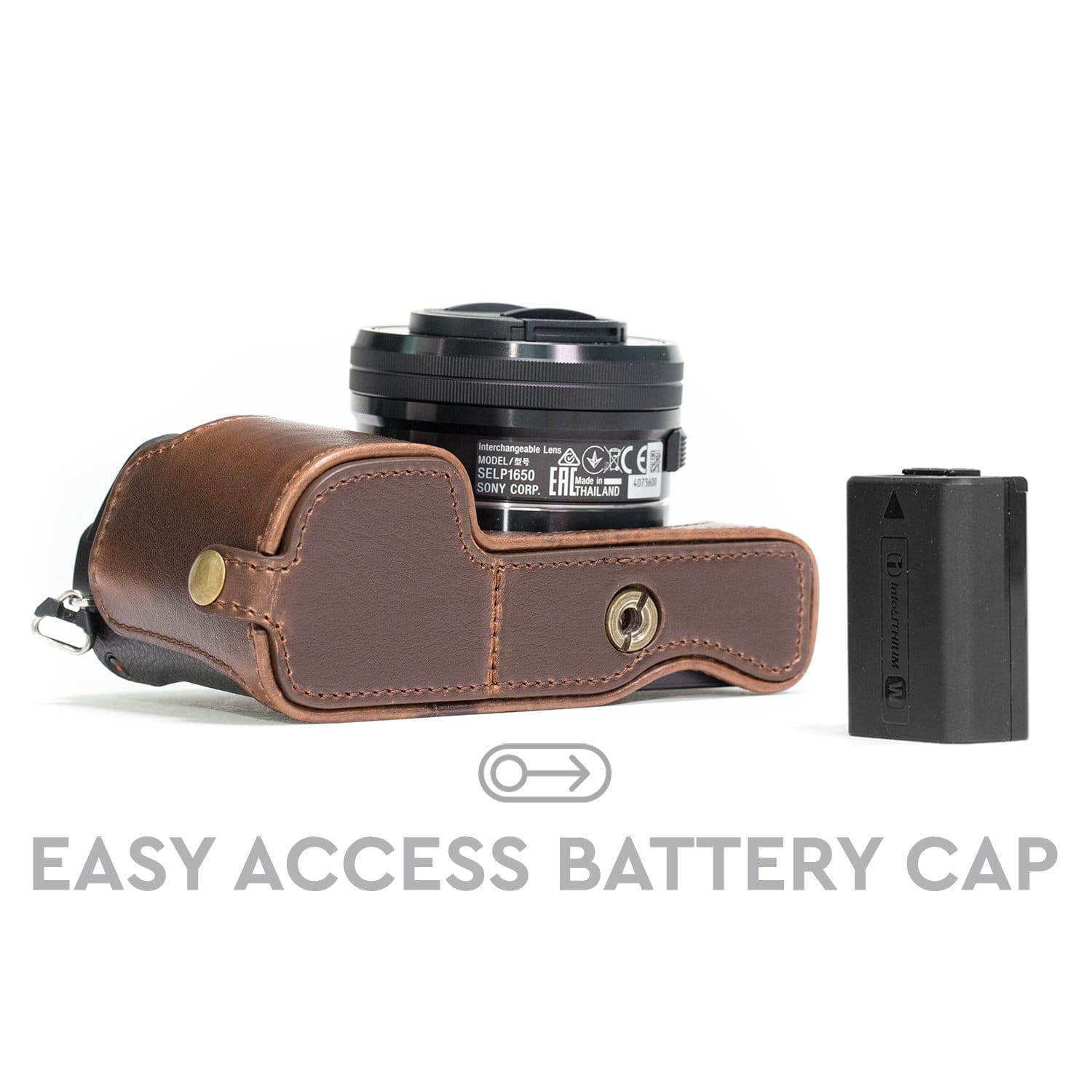 MegaGear Sony Alpha A6300 A6000 Ever Ready Leather Camera Half Case ...