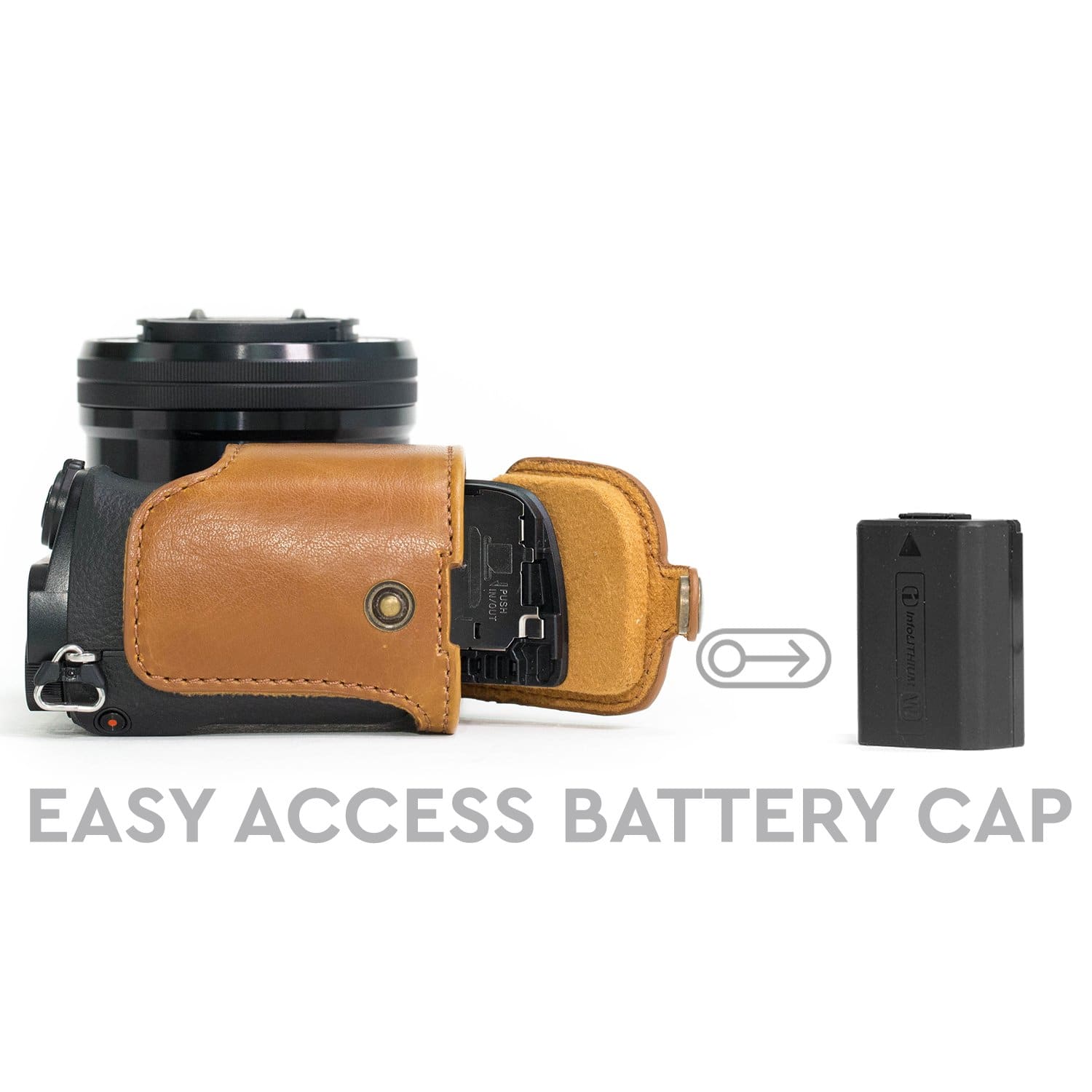 MegaGear Sony Alpha A6300 A6000 Ever Ready Leather Camera Half Case ...