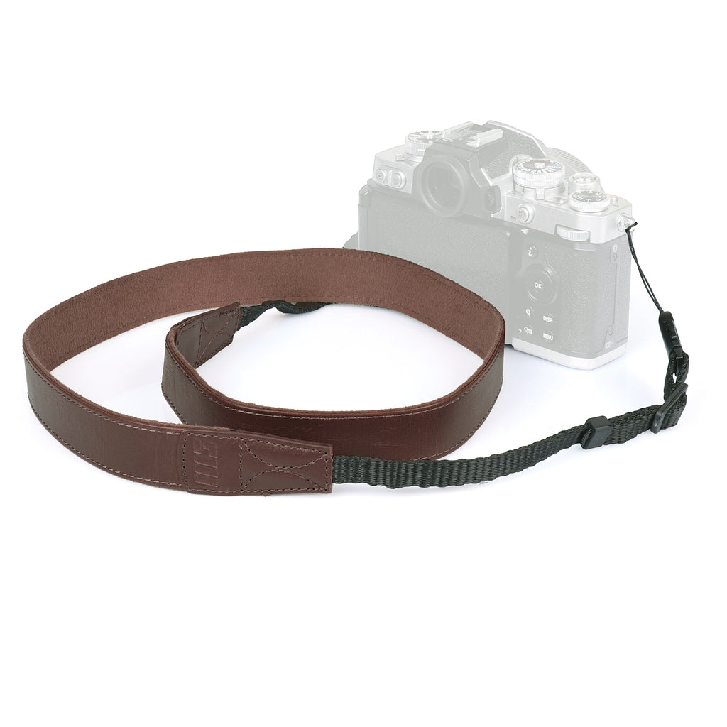 MegaGear SLR DSLR Leather Shoulder or Neck Strap for Canon Nikon ...