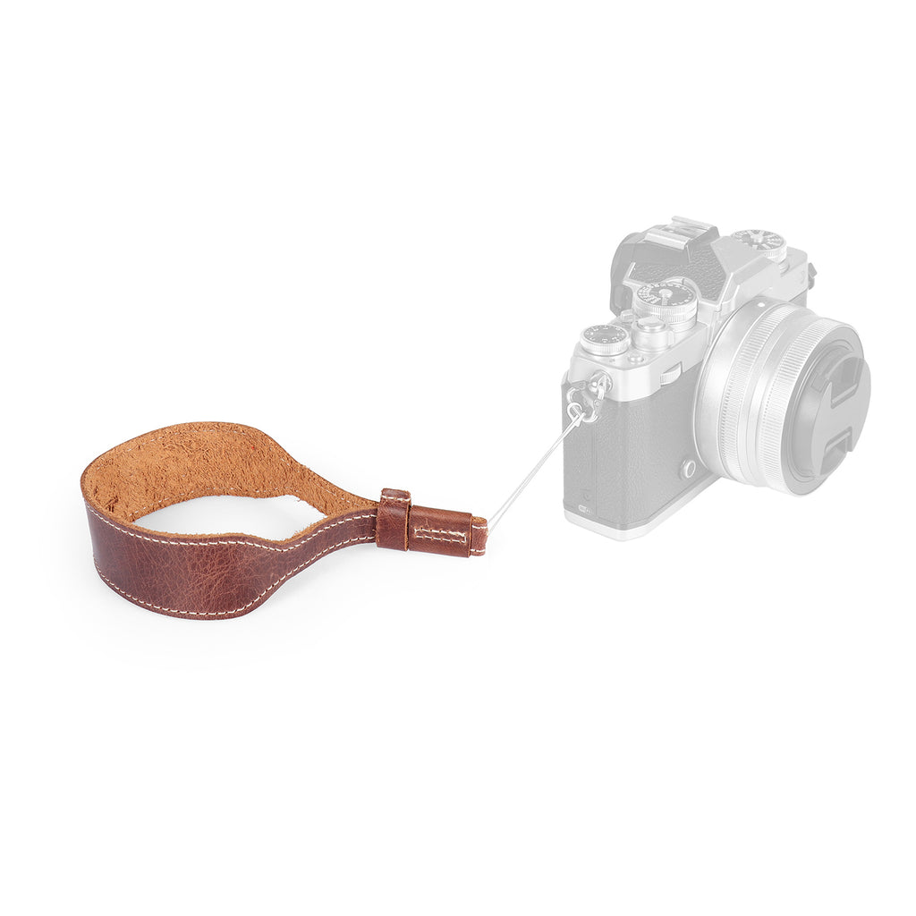 MegaGear Top Grain Leather Wrist Strap for All Cameras, SLR DSLR ...
