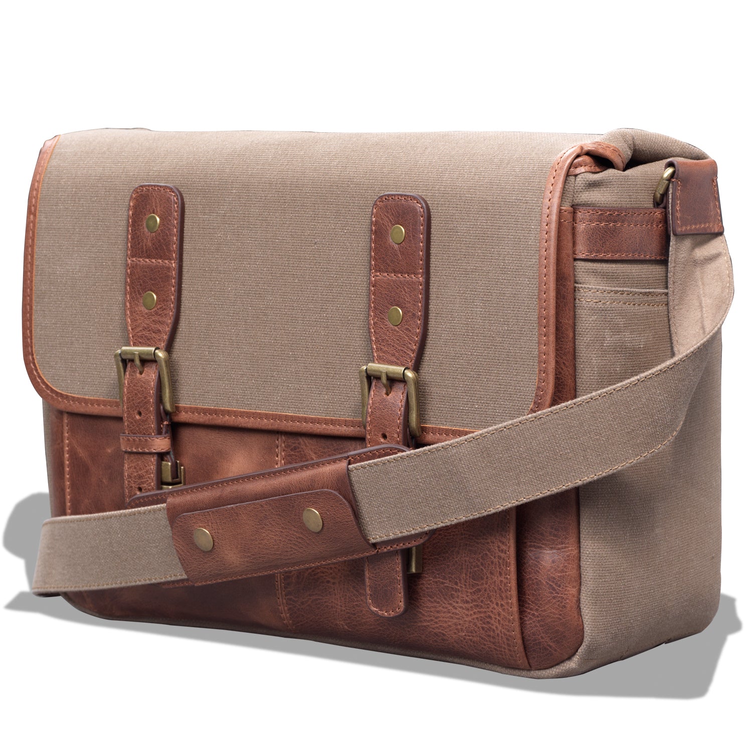 MegaGear Torres Pro Canvas Leather Vintage 16” Laptop Computer Bag Cam ...