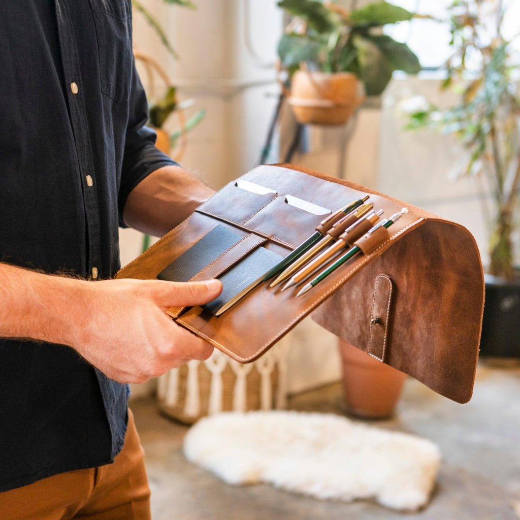 Londo Genuine Leather Tablet Cover with Two Card Slots & Leather Pen ...