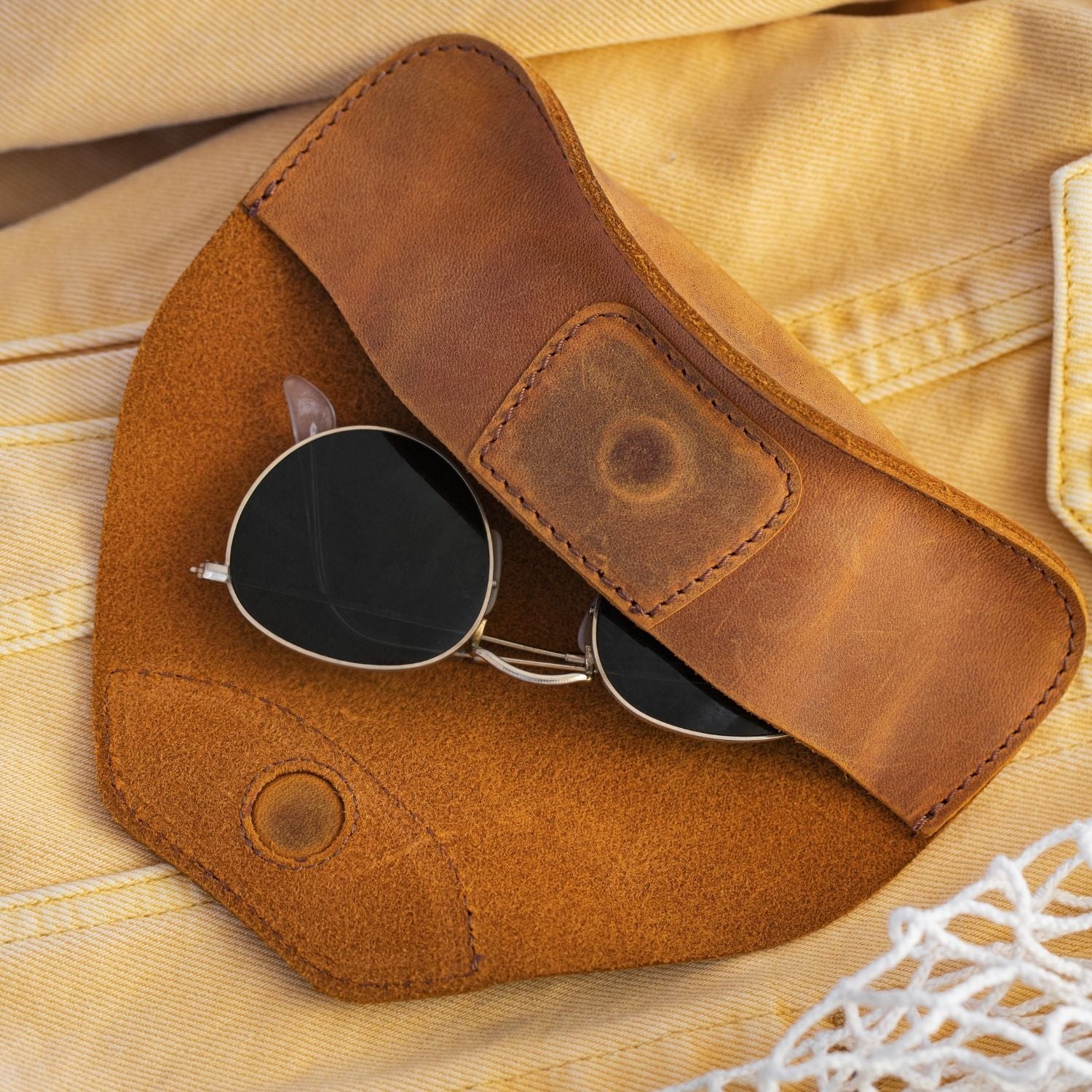 Londo Top Grain Leather Case for Eyeglass Sunglasses Goggles and ...