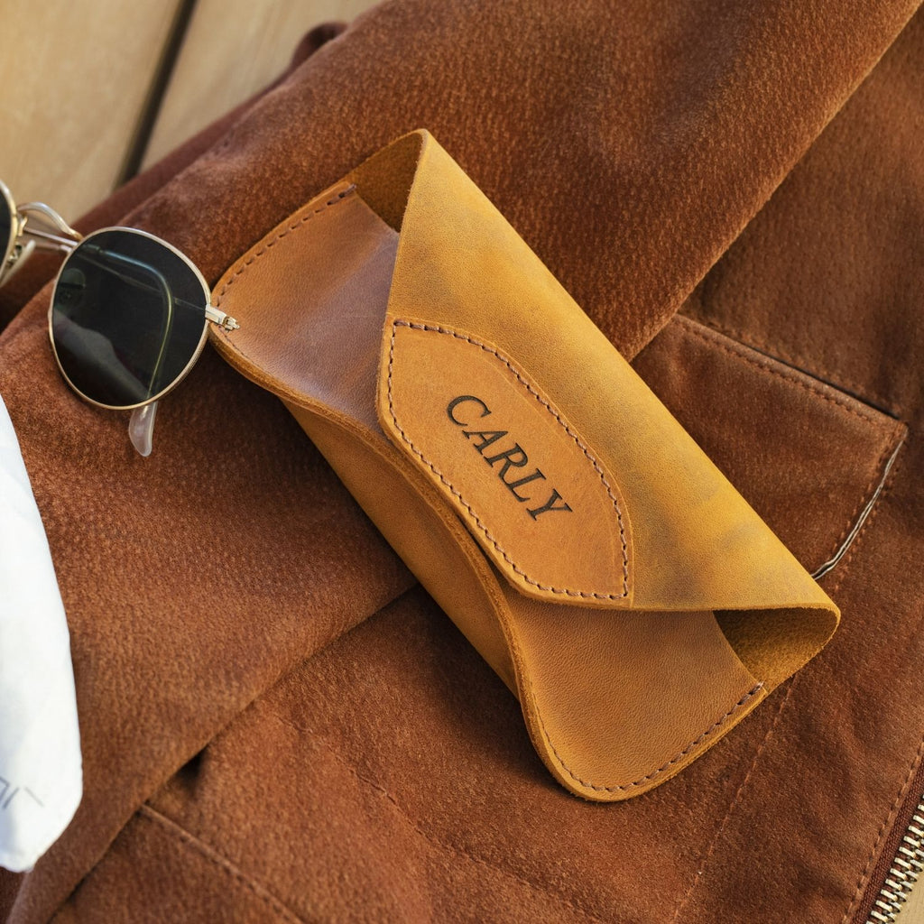 Londo Top Grain Leather Case for Eyeglass Sunglasses Goggles and ...