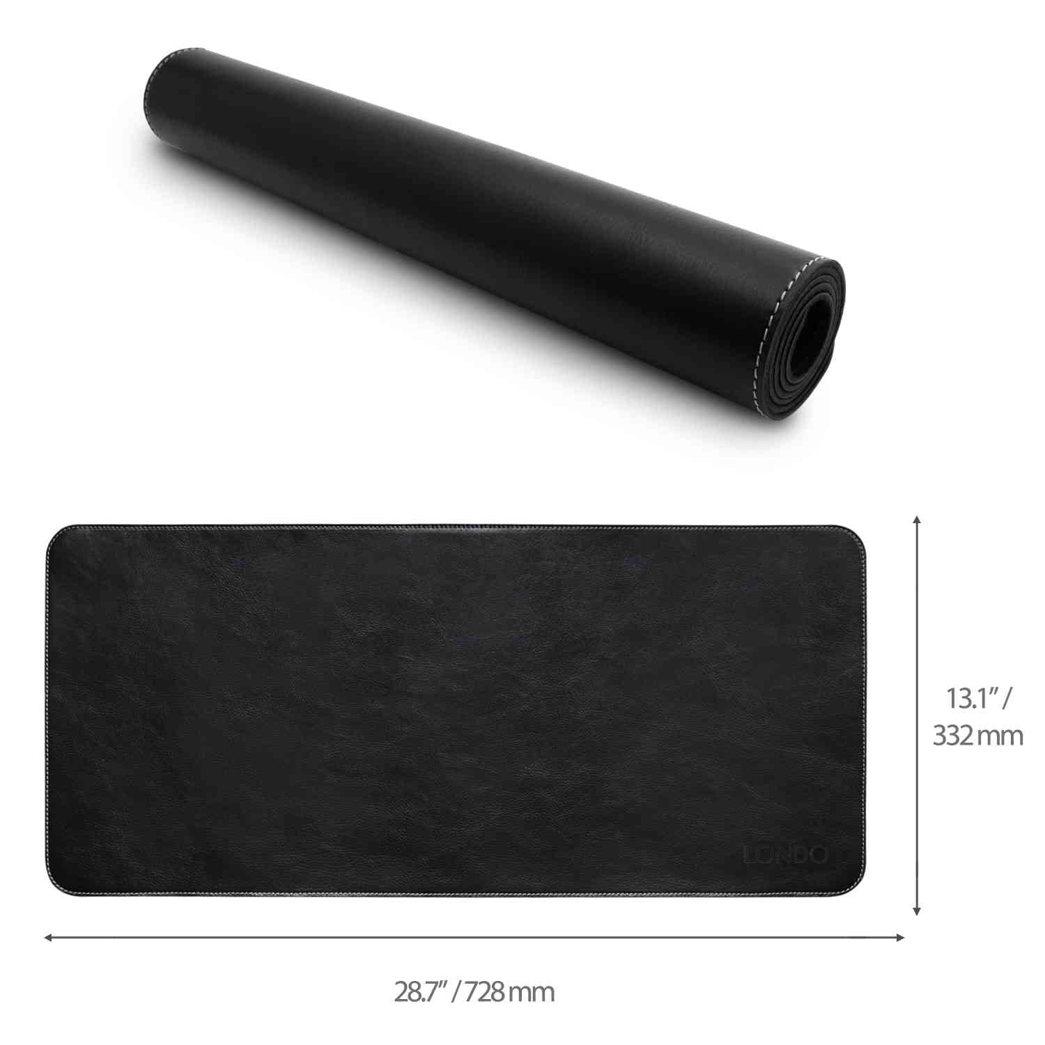 Londo Top Grain Leather Extended Mouse Pad, Leather Office Desk Mat, D ...